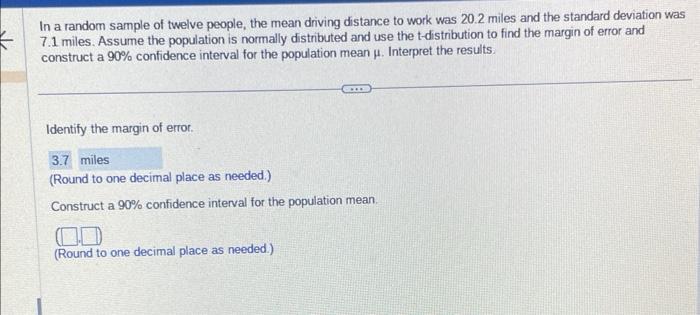 Solved Identify the margin of error. 3.7 (Round to one | Chegg.com