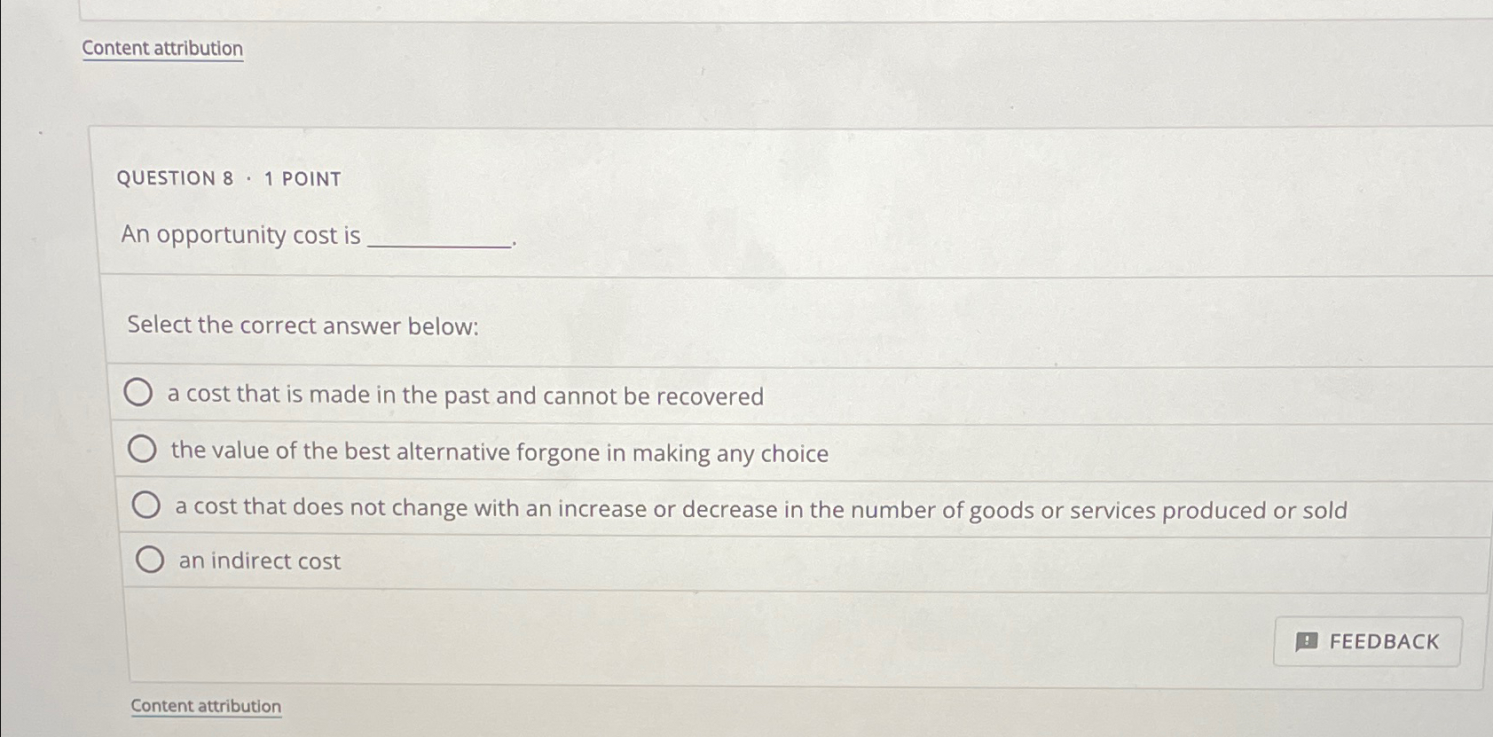 Solved Content attributionQUESTION 8 - 1 ﻿POINTAn | Chegg.com