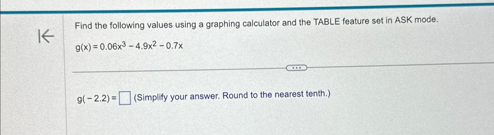 Solved Find the following values using a graphing calculator | Chegg.com