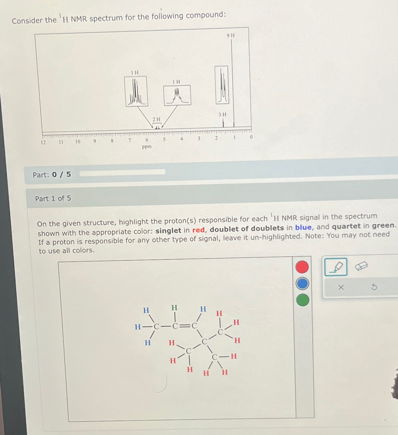 Solved CorPart: 05Part 1 ﻿of 5On the given structure, | Chegg.com