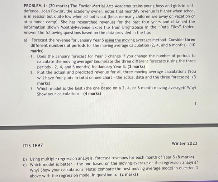Solved - Use Microsoft Excel ONLY to solve the problems. If | Chegg.com