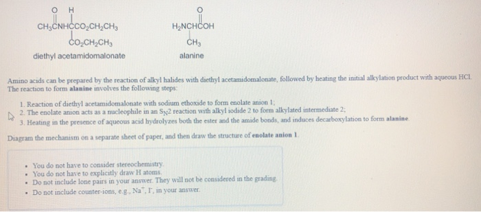 Solved OH H2NCHCOH CH3CNHCCO2CH2CH3 CO2CH2CH3 diethyl | Chegg.com