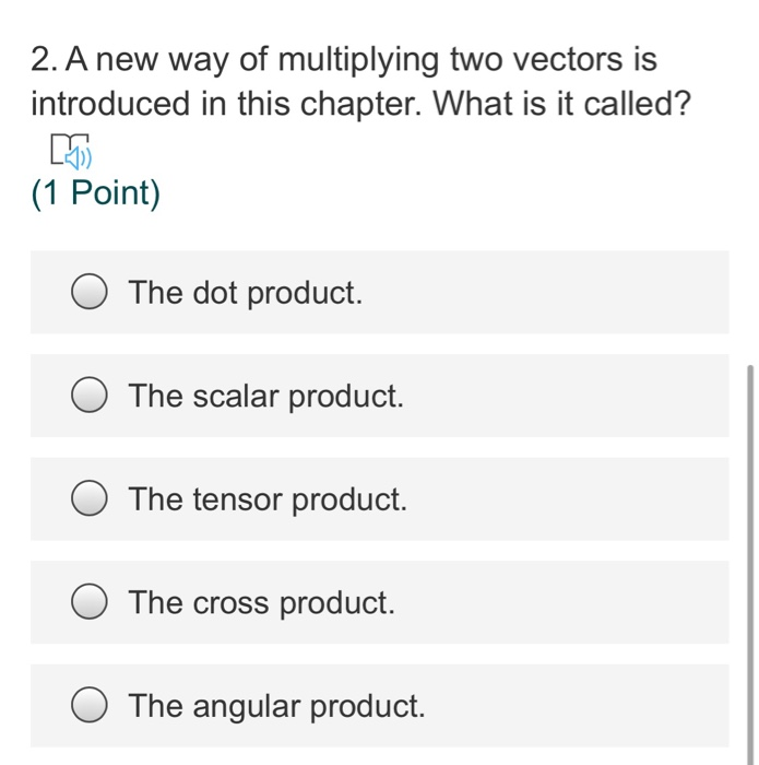 2. A new way of multiplying two vectors is introduced | Chegg.com