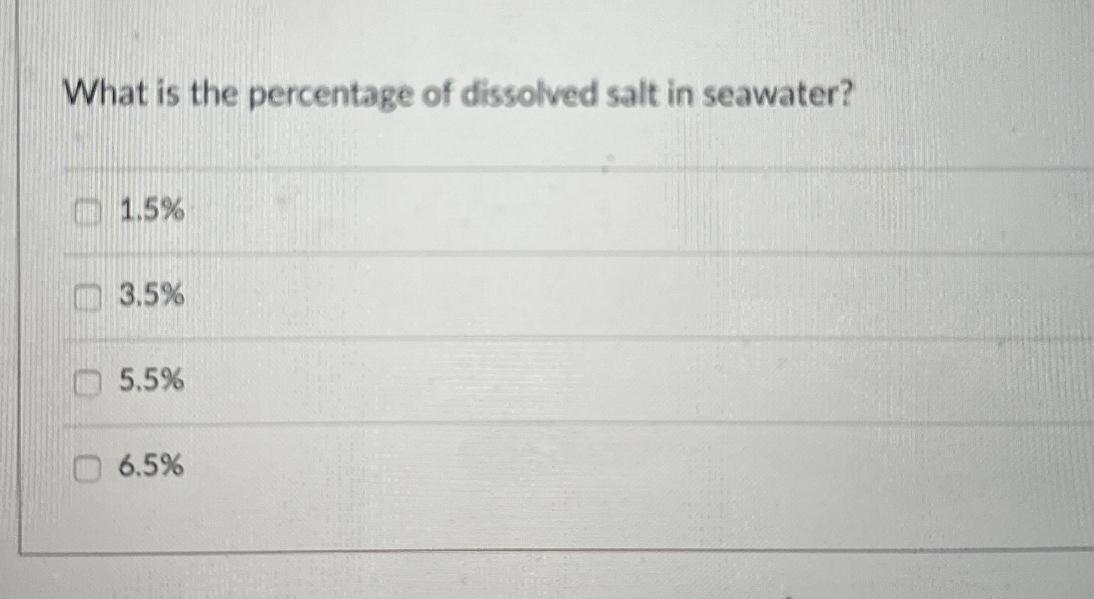 Solved What is the percentage of dissolved salt in | Chegg.com