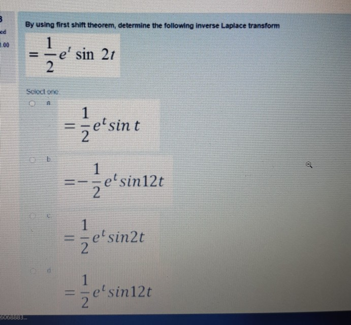 Solved 3 ed By using first shift theorem, determine the | Chegg.com