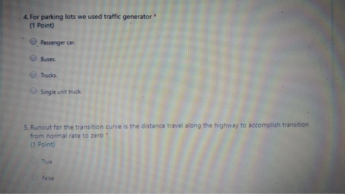 Solved 4. For parking lots we used traffic generator (1 | Chegg.com