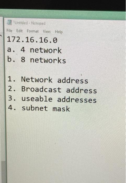 Solved Untitled - Notepad File Edit Format View Help | Chegg.com