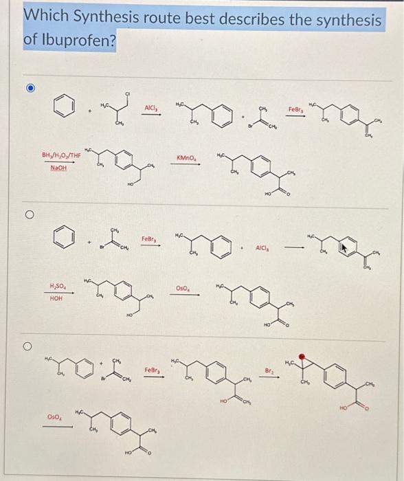Solved Which Synthesis route best describes the synthesis of | Chegg.com