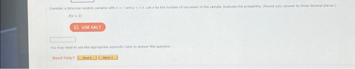 Solved Consider a binomial random variable with n = 7 and p | Chegg.com