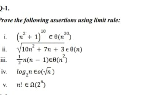 Solved solve the assertion using limit ﻿rule step by step | Chegg.com
