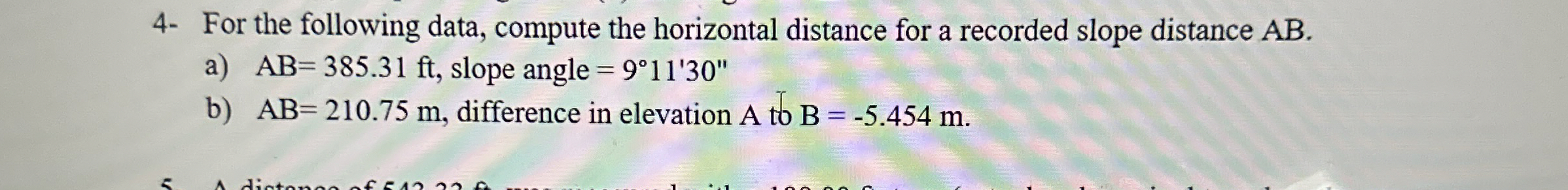 Solved 4- ﻿For the following data, compute the horizontal | Chegg.com