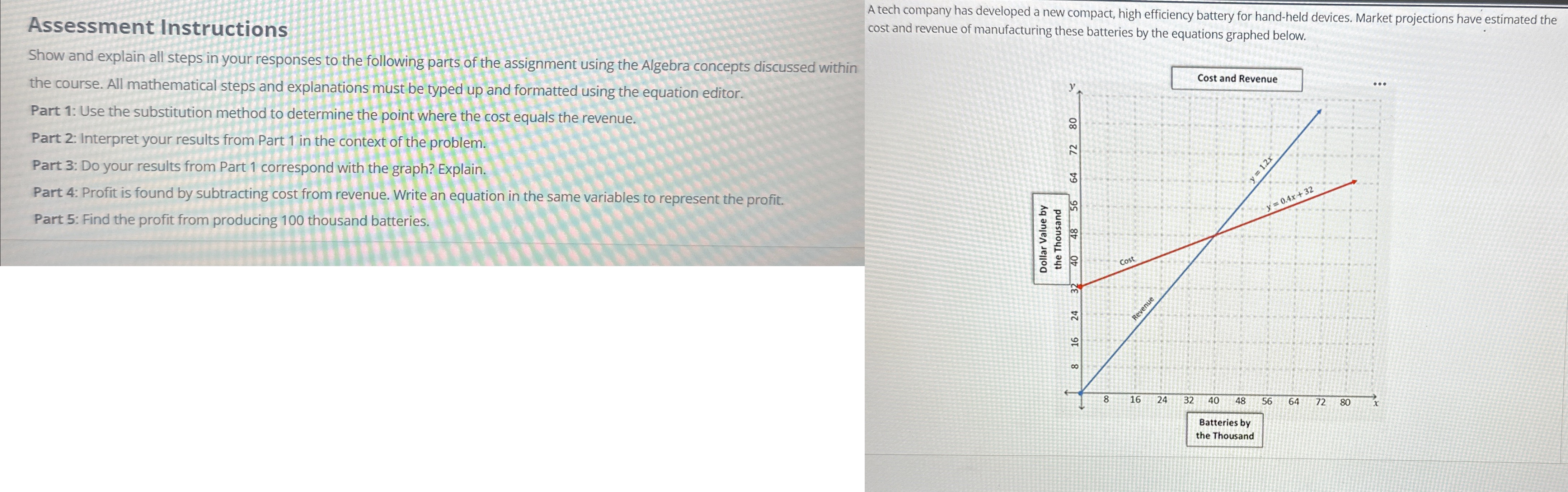 Solved part one:use the substitution method to determine the | Chegg.com