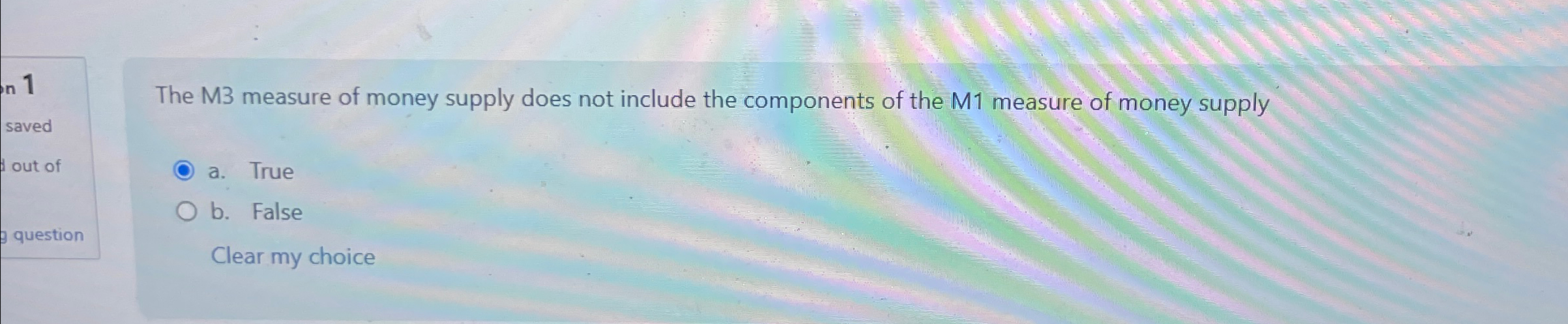 Solved The M3 ﻿measure of money supply does not include the | Chegg.com