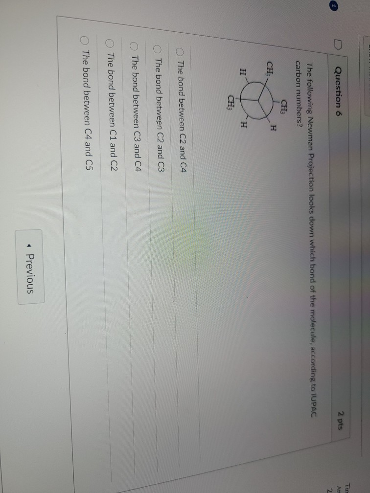 Solved Question 6 2 pts Tin At 2 The following Newman | Chegg.com