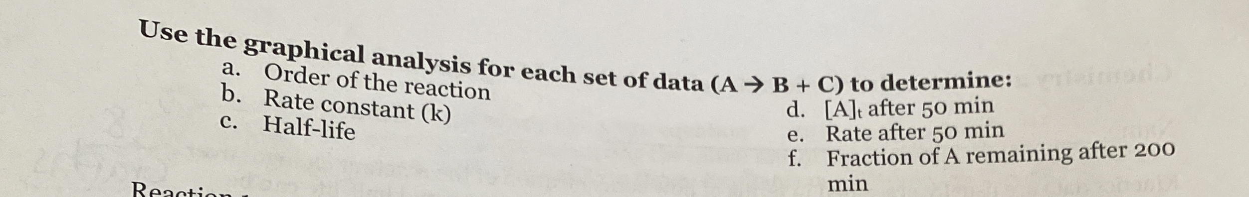 Solved Use the graphical analysis for each set of data | Chegg.com