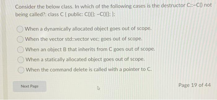 Solved Consider The Below Class In Which Of The Following 
