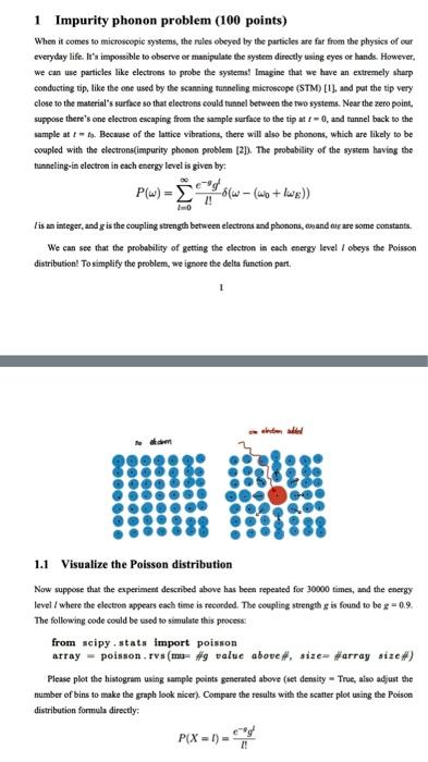 Solved 1.1 Visualize the Poisson distribution Now suppose | Chegg.com