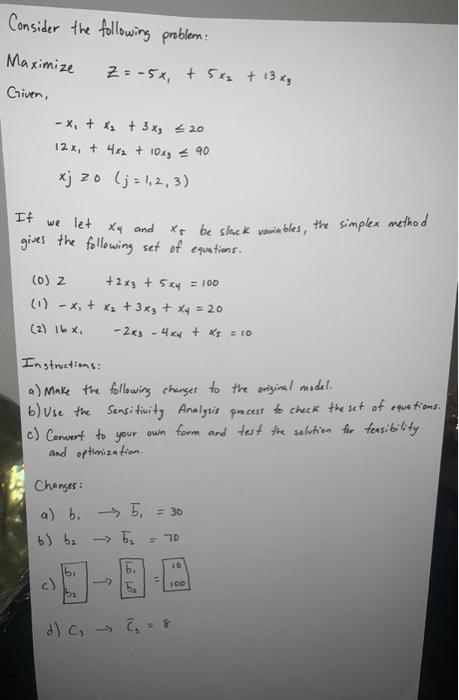 Consider the following problem: Maximize | Chegg.com