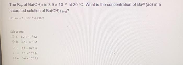 Solved Lead sulphate (PbSO4) is a solid with low solubility | Chegg.com