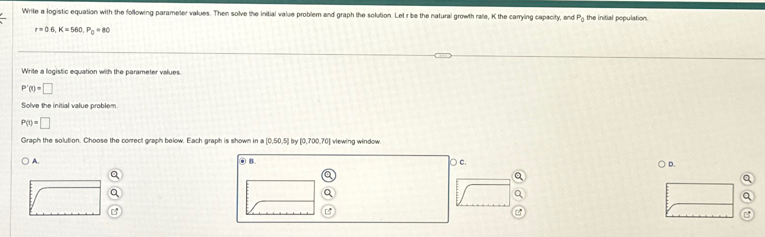 Solved Write a logistic equation with the following | Chegg.com