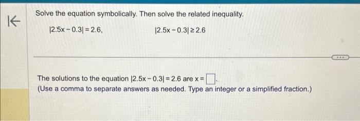 Solved Solve the equation symbolically. Then solve the | Chegg.com
