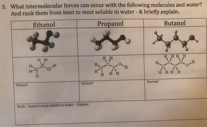Solved 3. What intermolecular forces can occur with the | Chegg.com