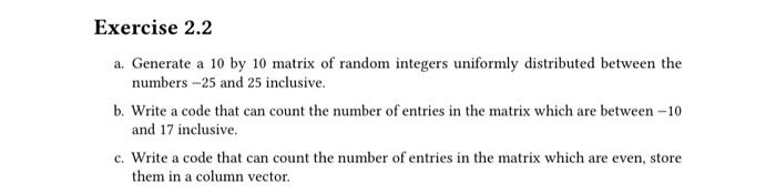 Solved A Use The Function Linspace In Matlab To Generate A 