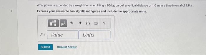 Solved What power is expended by a weightlifter when lifting | Chegg.com