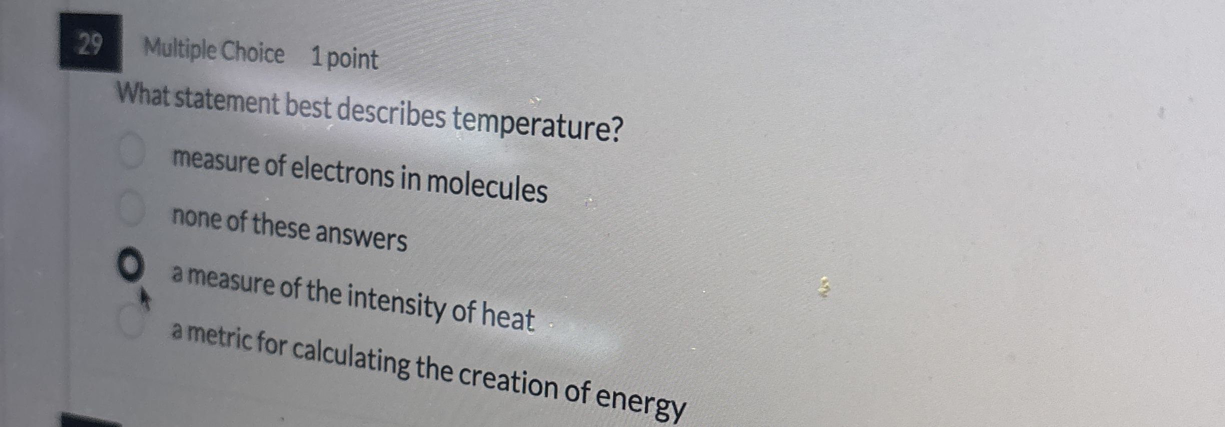 Solved Multiple Choice 1 ﻿pointWhat statement best describes | Chegg.com