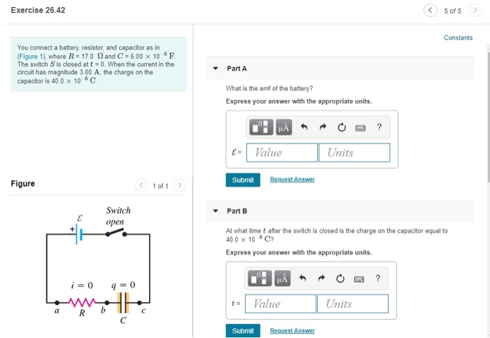Solved Exercise 26.42 5 of 5 > Constants You connect a | Chegg.com