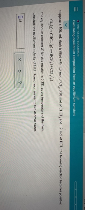 Solved O KINETICS AND EQUILIBRIUM Calculating equilibrium | Chegg.com