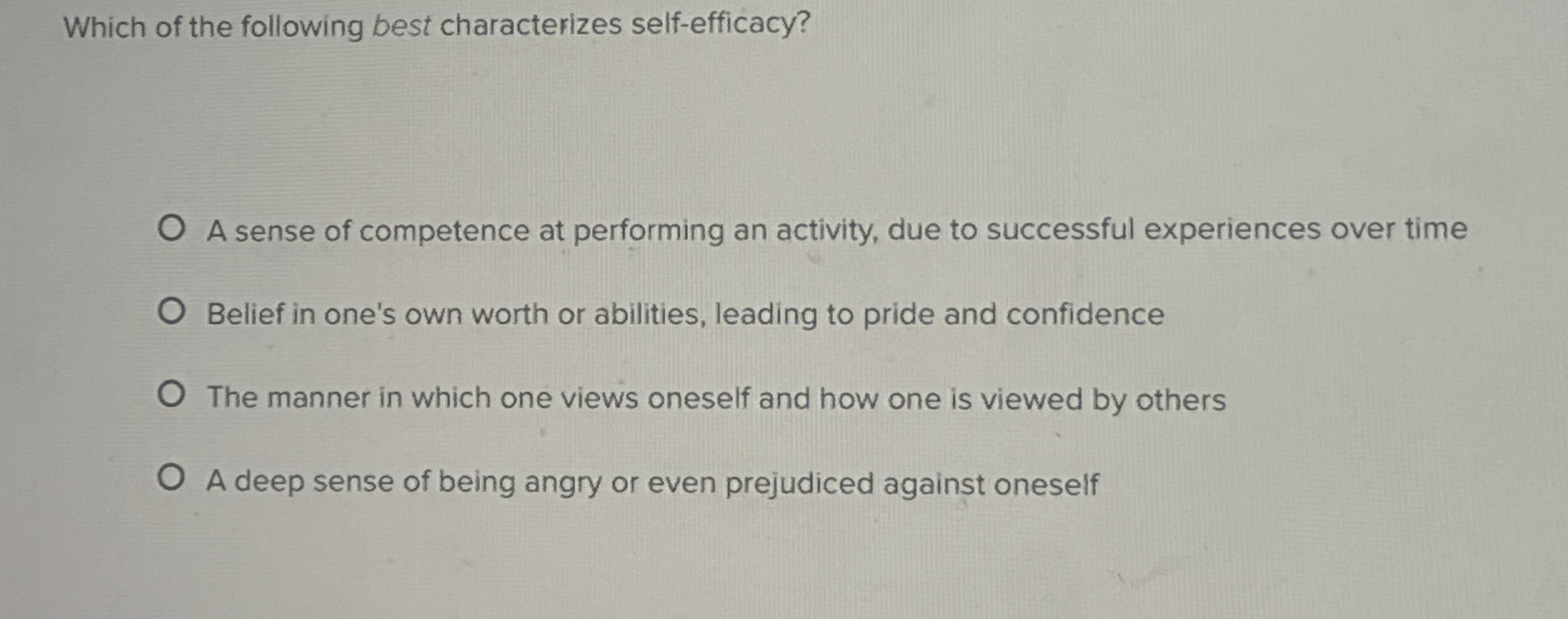 Solved Which of the following best characterizes | Chegg.com