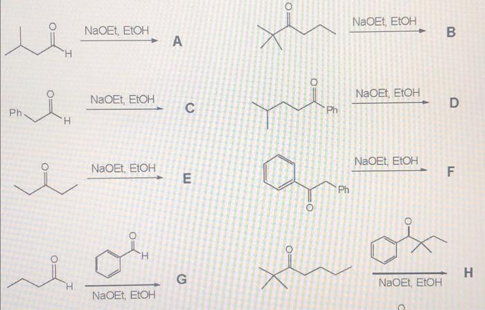 Solved B C D NaOEt,EtOH E NaOEt, EtOH G | Chegg.com