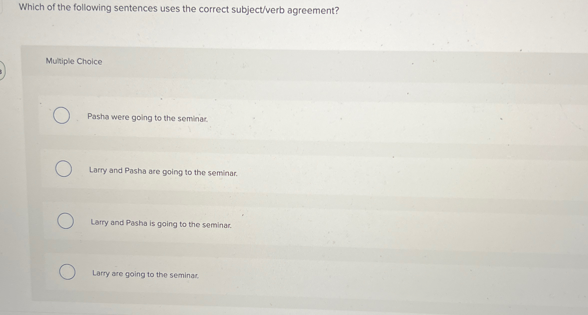 Solved Which of the following sentences uses the correct | Chegg.com