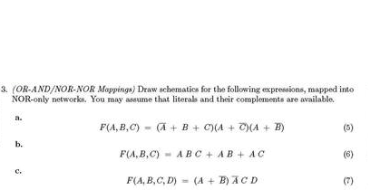 Solved Draw schematics for the following expressions, mapped | Chegg.com