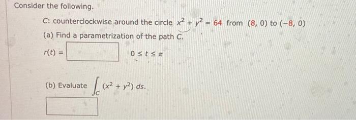 Solved Consider the following. C: counterclockwise around | Chegg.com