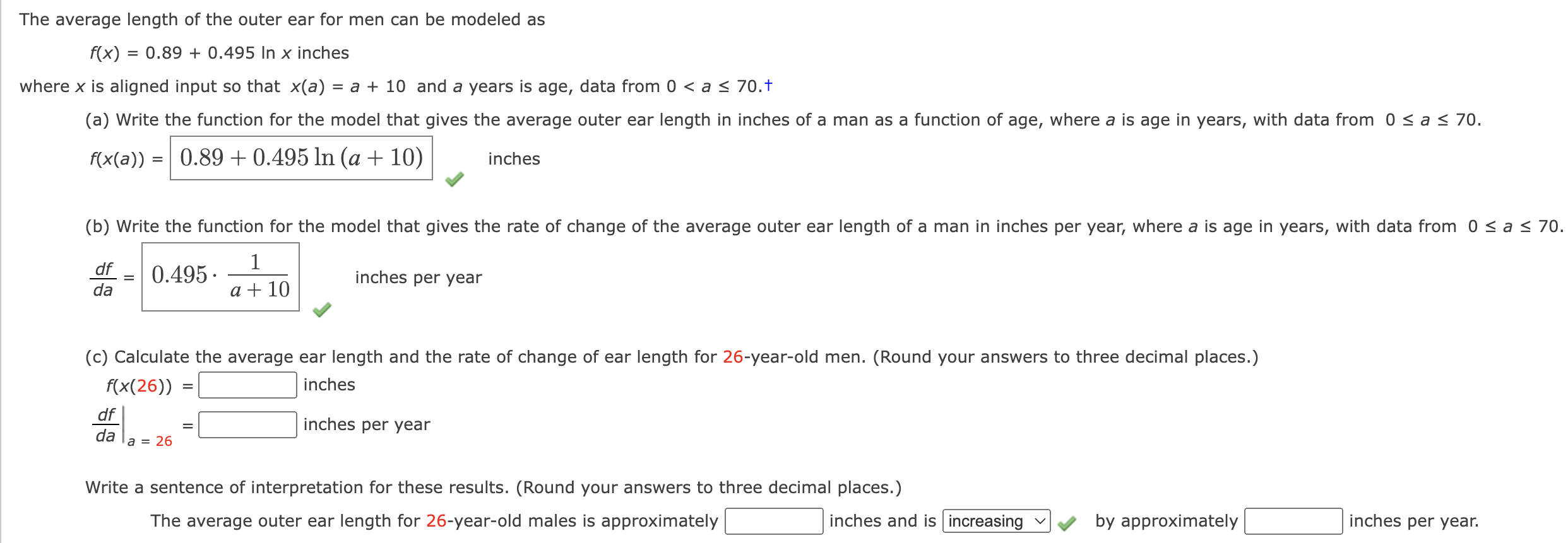 The average length of the outer ear for men can be | Chegg.com