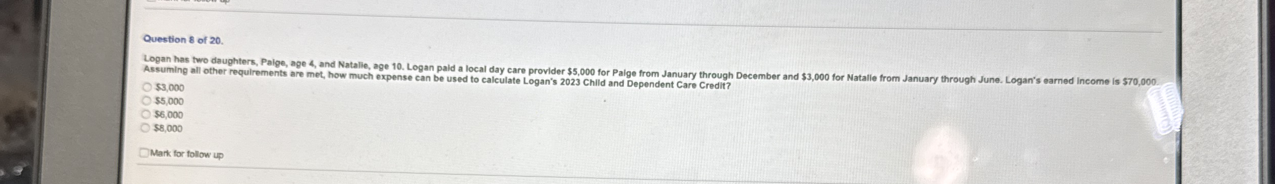 Solved Question 8 ﻿of 20. ﻿Assuming all other requirements | Chegg.com