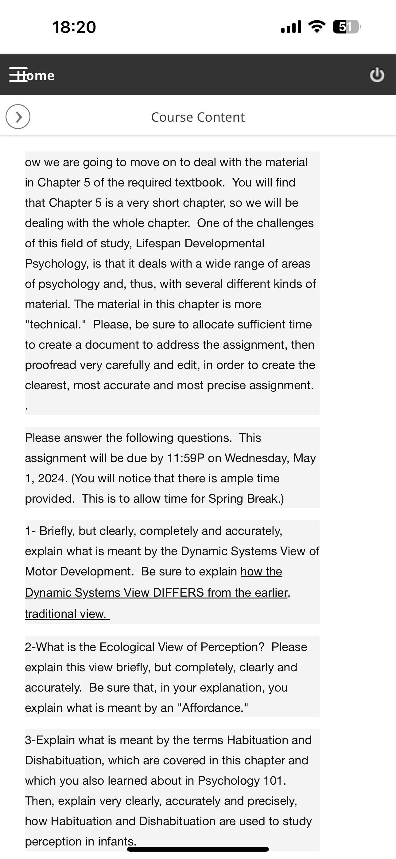 Solved 18:20.11 5Course Contentow we are going to move on to | Chegg.com