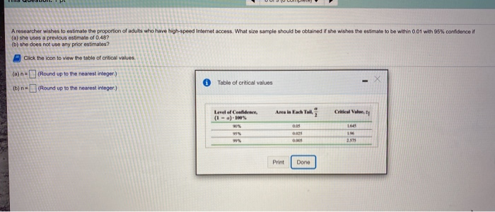 Solved A researcher wishes to estimate the proportion of | Chegg.com