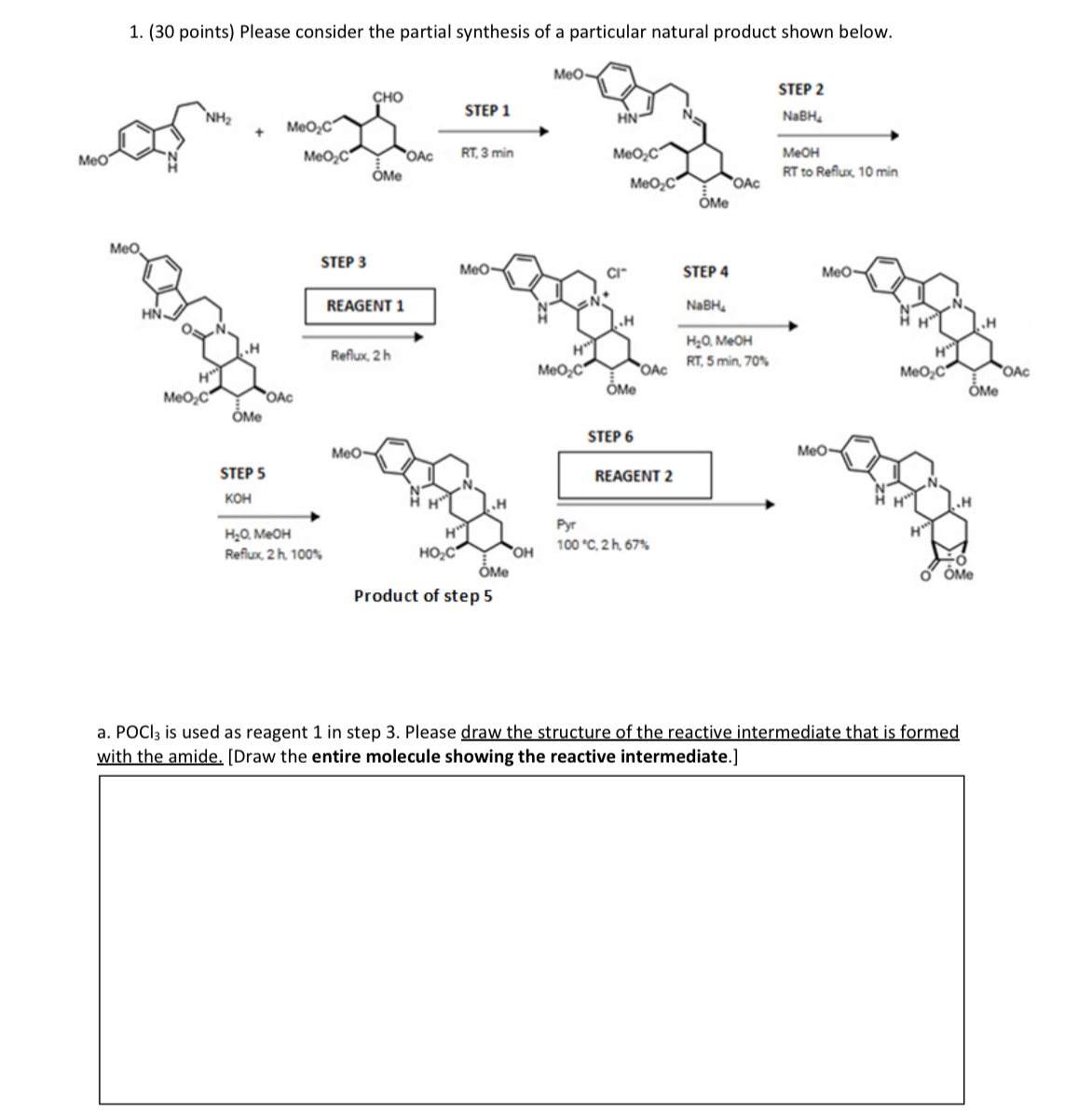 Solved (30 ﻿points) ﻿Please consider the partial synthesis | Chegg.com
