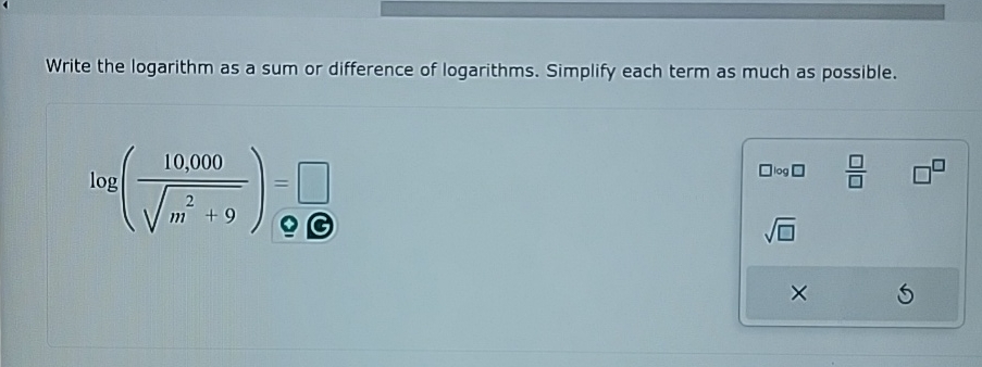 Solved Write the logarithm as a sum or difference of | Chegg.com