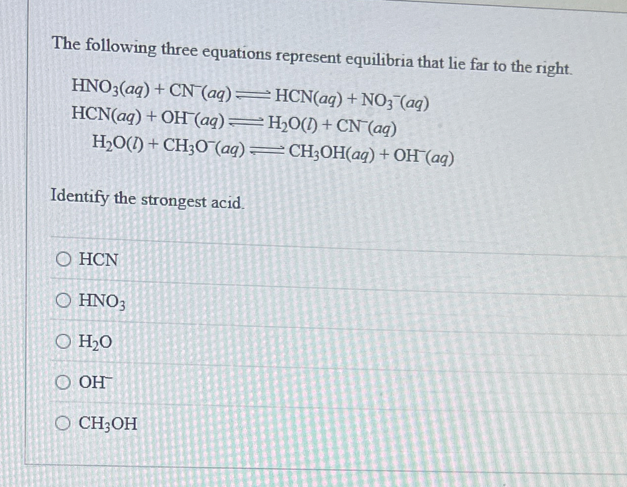 Solved The following three equations represent equilibria | Chegg.com