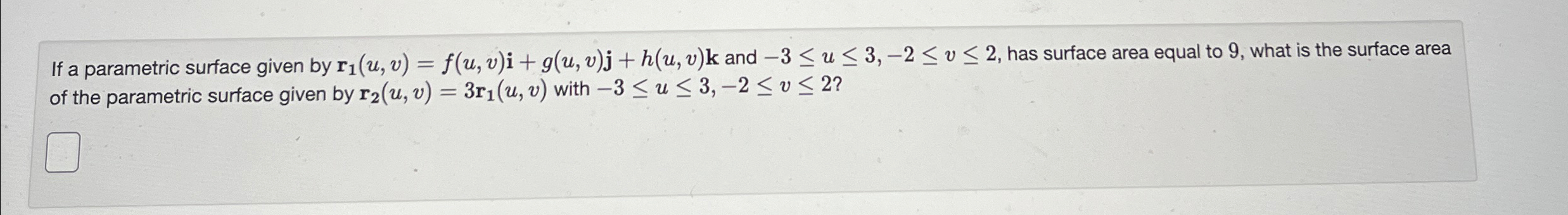 Solved If a parametric surface given by | Chegg.com