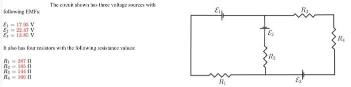 Solved The circuit shown has three voltage sources with | Chegg.com