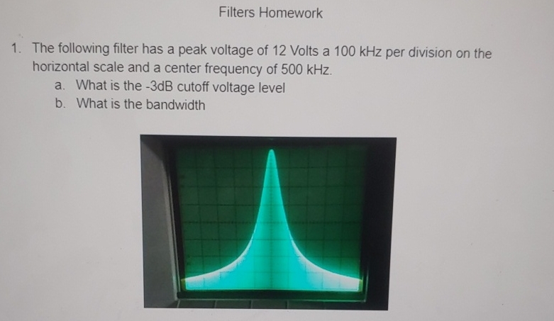 Solved Filters HomeworkThe following filter has a peak | Chegg.com