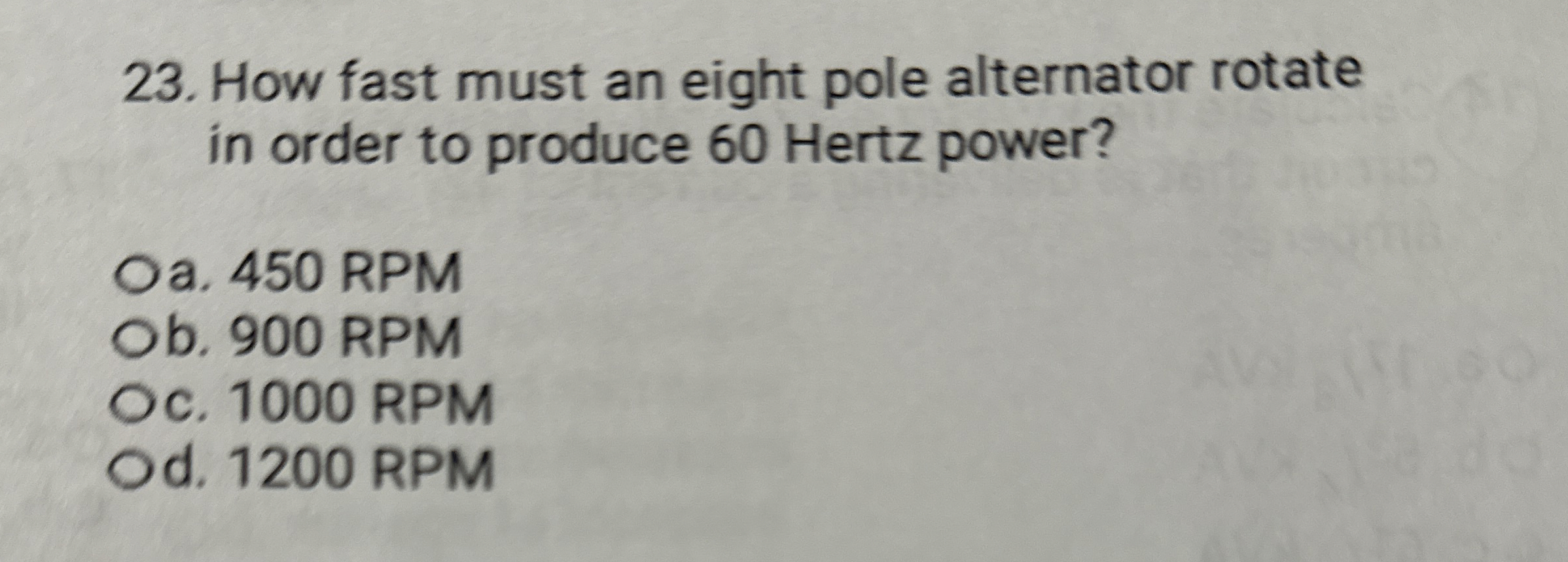 Solved How fast must an eight pole alternator rotate in | Chegg.com