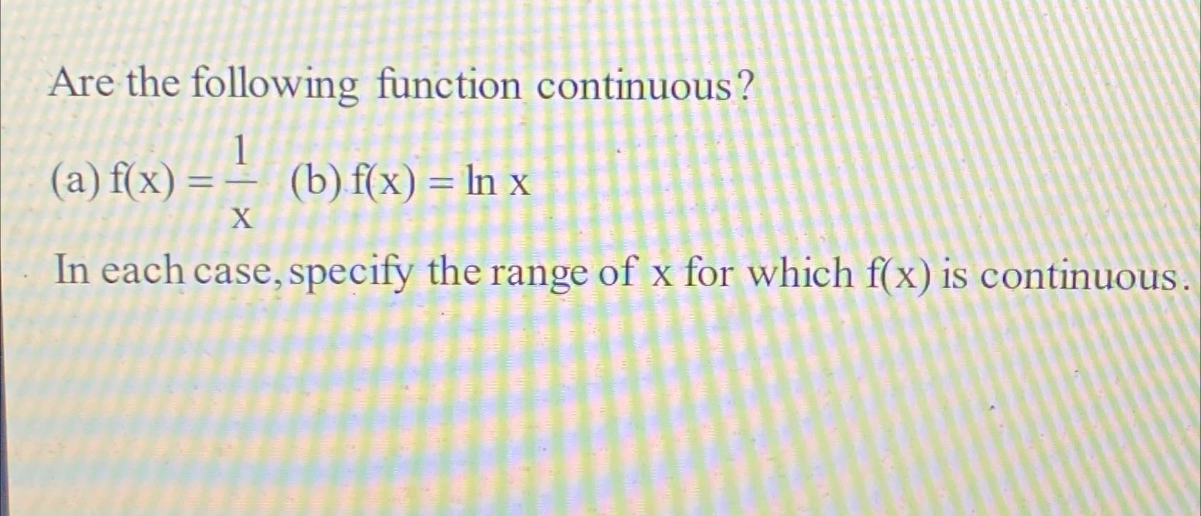 Solved Are the following function | Chegg.com