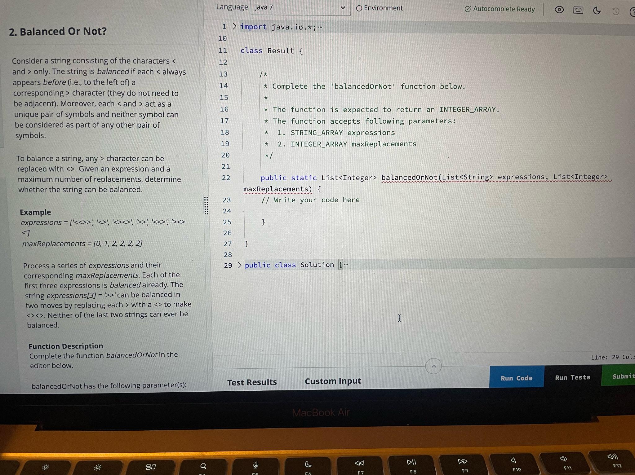 Solved Balanced Or Not?Consider a string consisting of the | Chegg.com