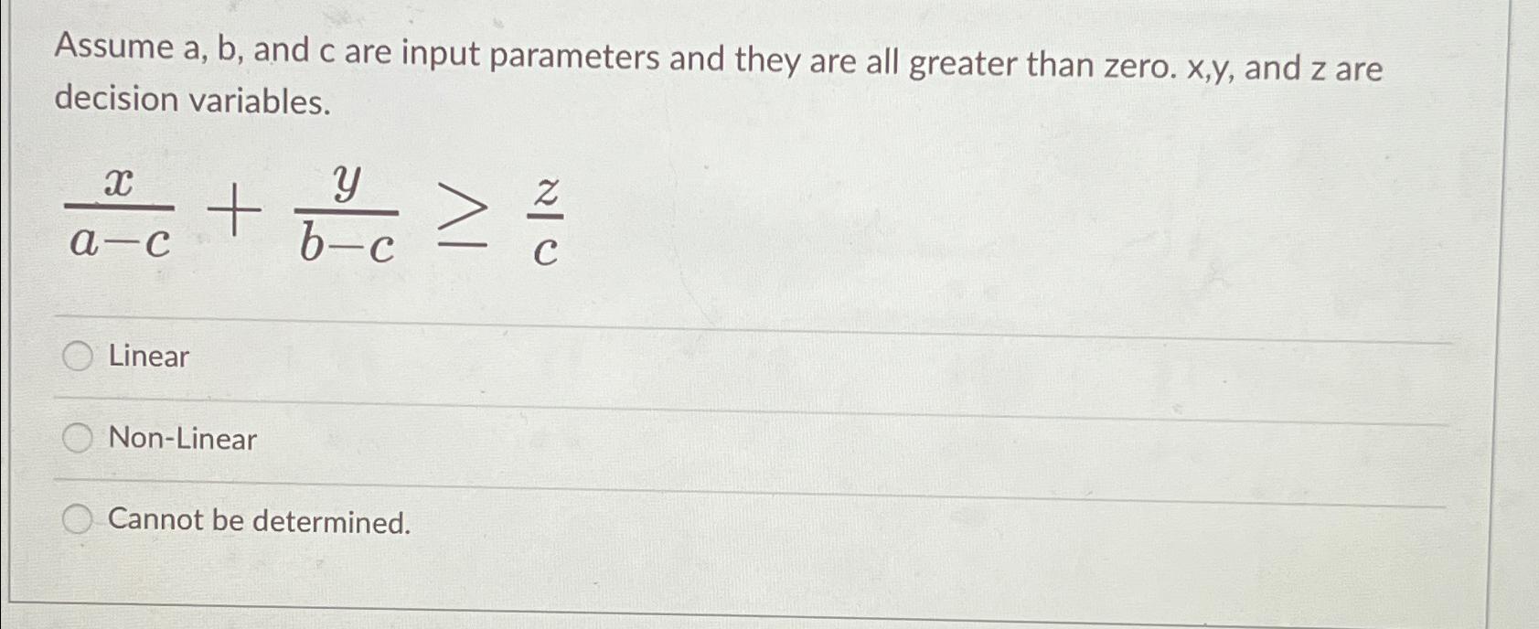 Solved Assume a,b, and c are input parameters and they are | Chegg.com